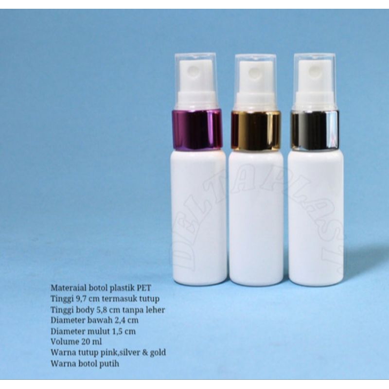 Jual BOTOL PLASTIK PET 60 ML 30 ML 20 ML / BOTOL SPRAY 20ML / 20 ML SPRAY NECK 18 / BOTOL SPRAY ...