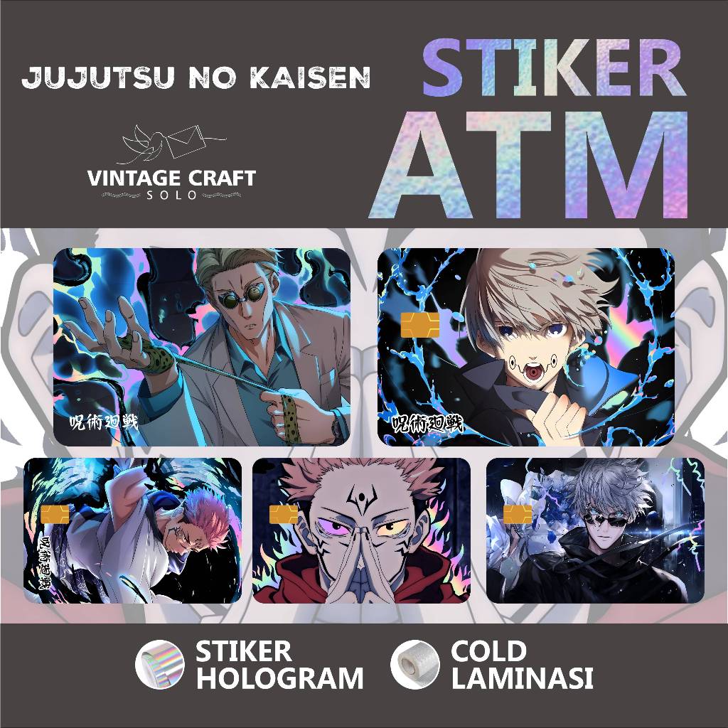 Jual Stiker Sticker Skin Card ATM Jujutsu no Kaisen Hologram Premium ...