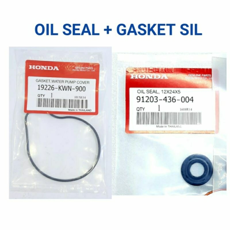 Jual oil seal water pump set gasket sil honda vario 110 125 150 pcx 91203-436-004 12x24x5 19226 ...