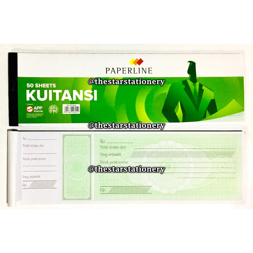 Jual (1 Biji) Buku Kwitansi Paperline KT50B Besar 10 x 32 cm / Kuitansi ...