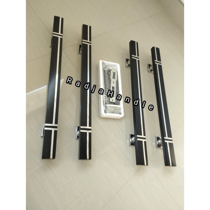 Jual Paket 4pcs Handle pintu rumah stainless 45cm 60cm 80cm set kunci ...