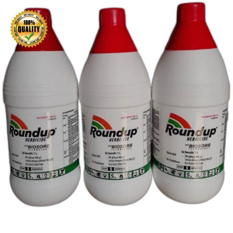 Jual ROUNDUP Round Up 1 Liter Pembasmi Hama Rumput Liar Asli Kemasan ...