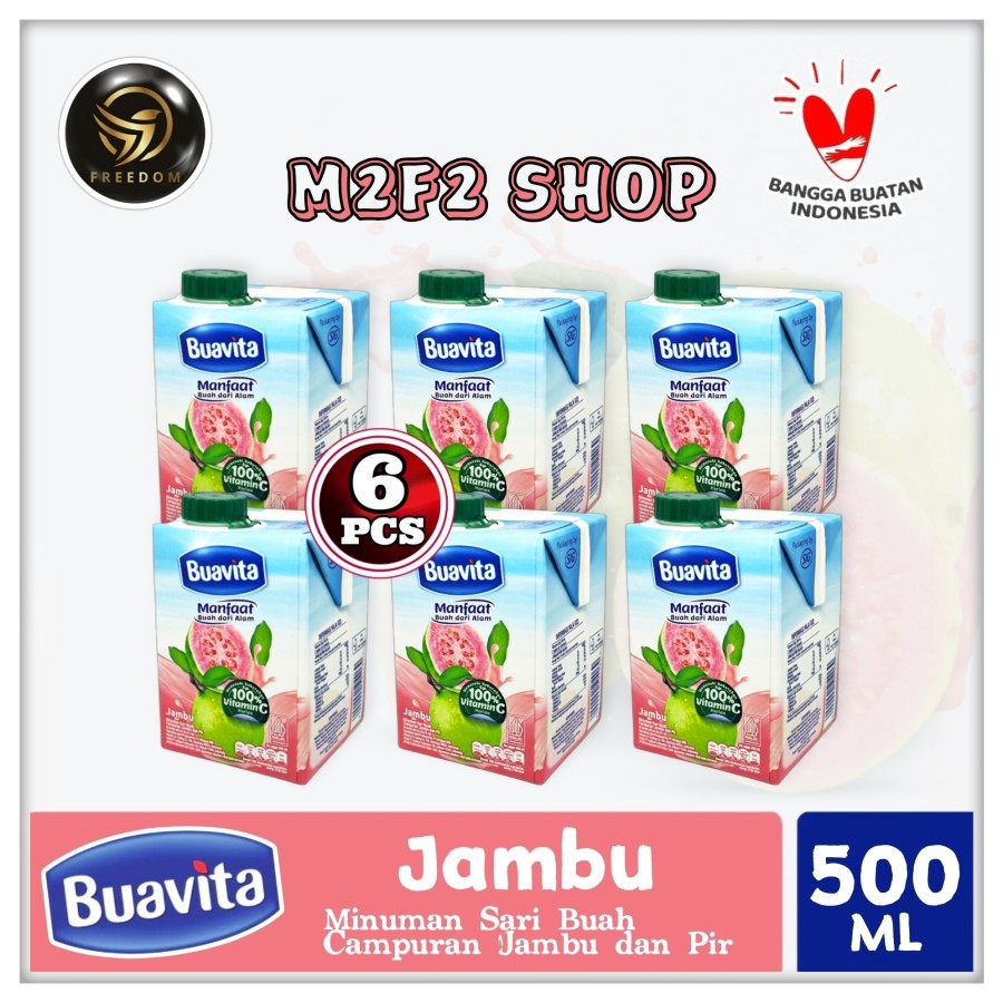 Jual Jus Buavita Rasa Jambu Kotak | Juice Guava - 500 ml (Kemasan 6 Pcs ...