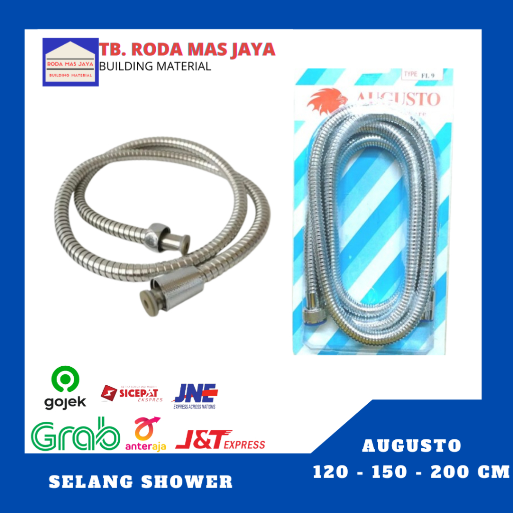 Jual Selang Flexible/Selang Shower Mandi/Flexible Augusto FL8 - 200/150/120 CM | Shopee Indonesia