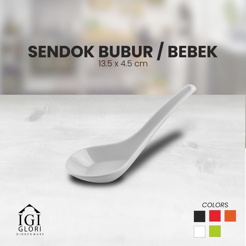 Jual Sendok Soup Bubur Kuah PUTIH GLORI Melamin / Sendok Bebek / Soup ...