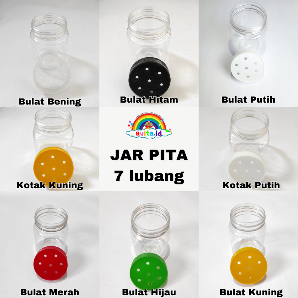 Jual avita.id Jar Kosongan / Toples Busy Jar Bulat Putih / Jar Polos ...