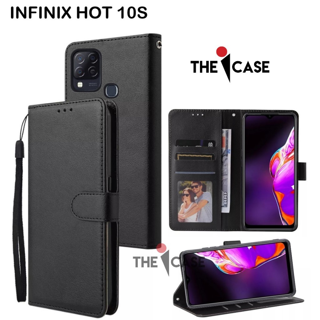 Jual Casing infinix hote 10s model flip buka tutup case kulit ada ...