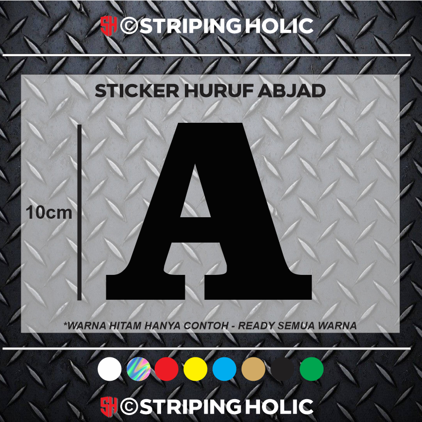 Jual Stiker Cutting Huruf Abjad ABCDEFG tinggi 10cm | Shopee Indonesia