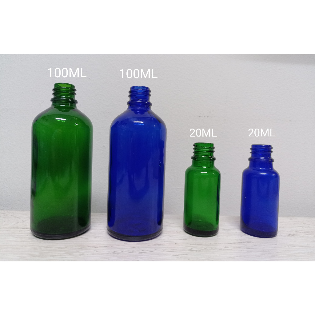 Jual BOTOL DROPER BLUE & GREEN (BOTOL SAJA)/ESSENTIAL OIL/BOTOL BIBIT ...