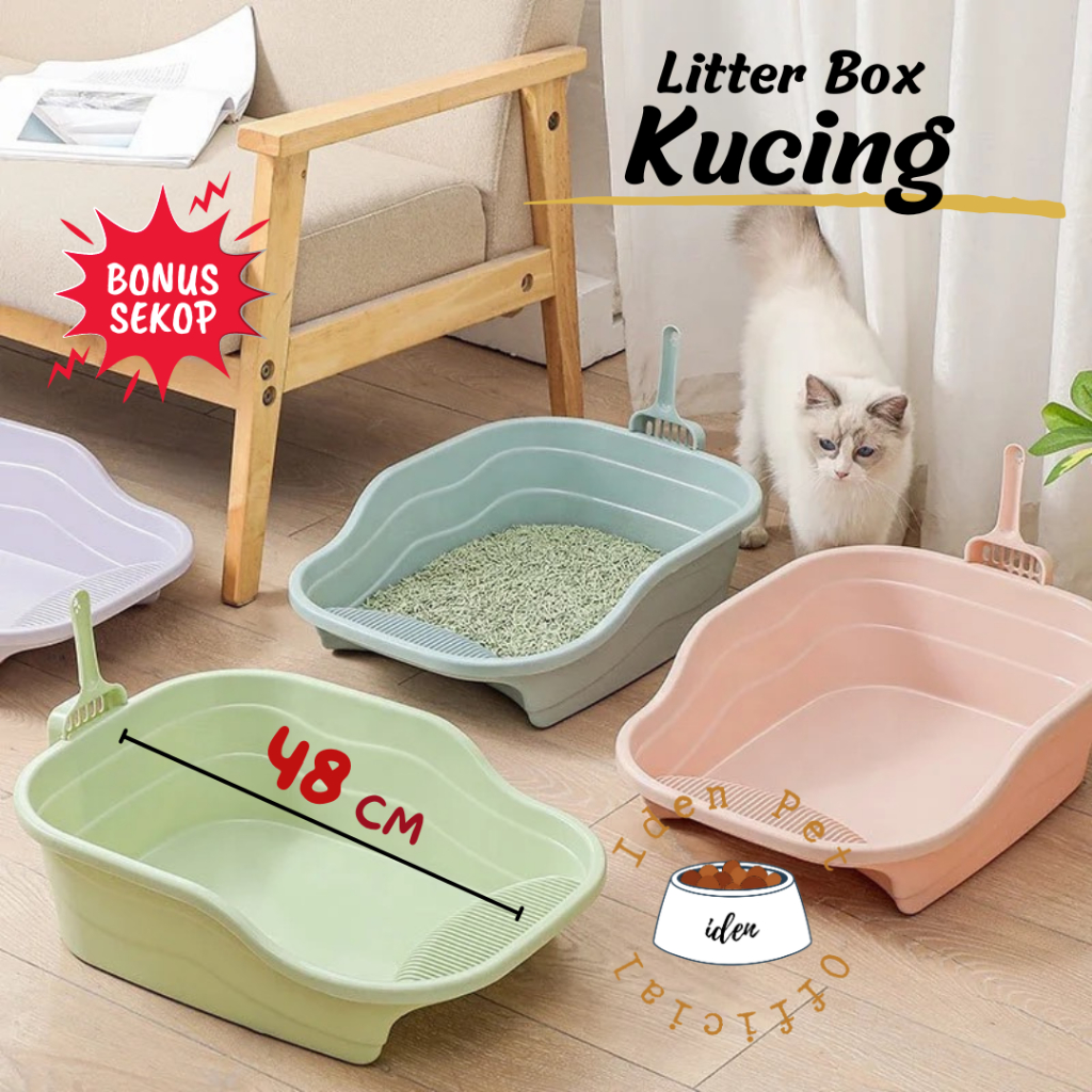 Jual Cat Litter Box Tempat Bak Pasir Kucing Baskom Tempat Pup Toilet ...