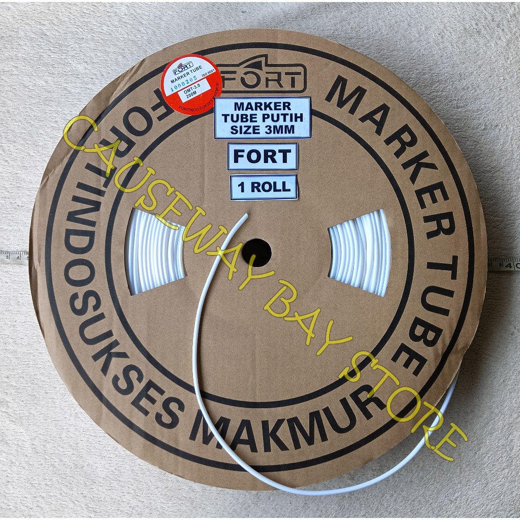 Jual MARKER TUBE PUTIH TYPE MT-3 SIZE 3MM 1 ROLL (200M) | Shopee Indonesia