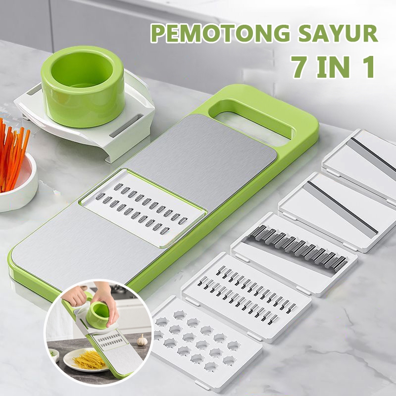Jual 6 in 1 Parutan sayur Alat Pemotong Sayur Serbaguna Sayur dan Buah ...