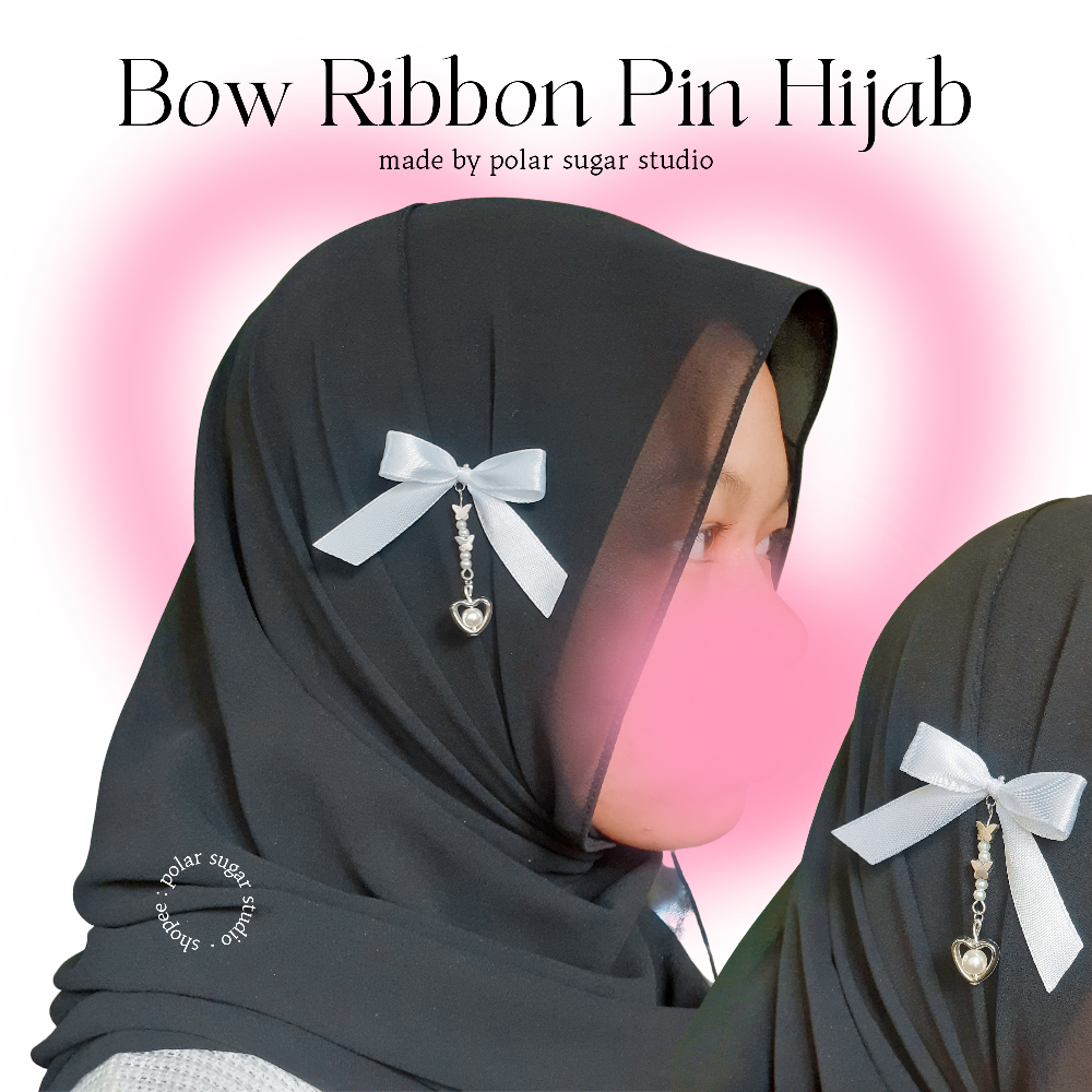 Jual Pin Hijab Bow Ribbon White Heart | Pita Hijab Kecil Ala Pinterest ...
