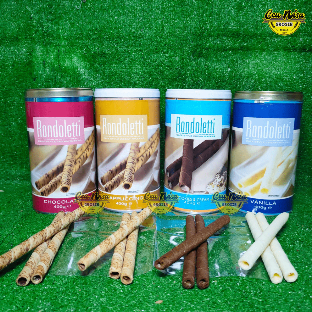 Jual Rondoletti wafer roll premium 400 gr/ astor rondoletti kaleng ...