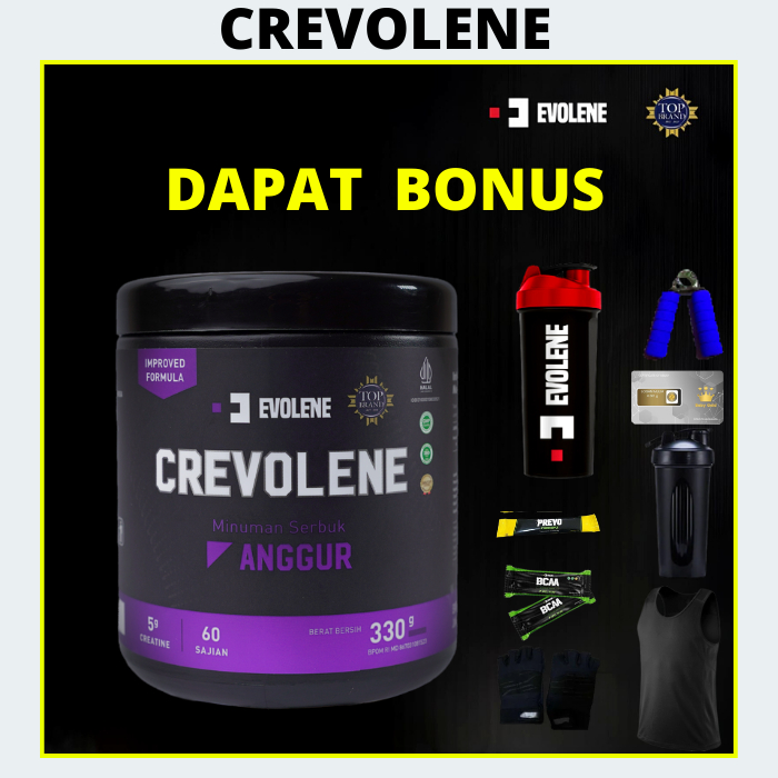 Jual CREVOLENE CREATINE EVOLENE 330 GRAM KREATIN CREAVOLENE BULKING ...