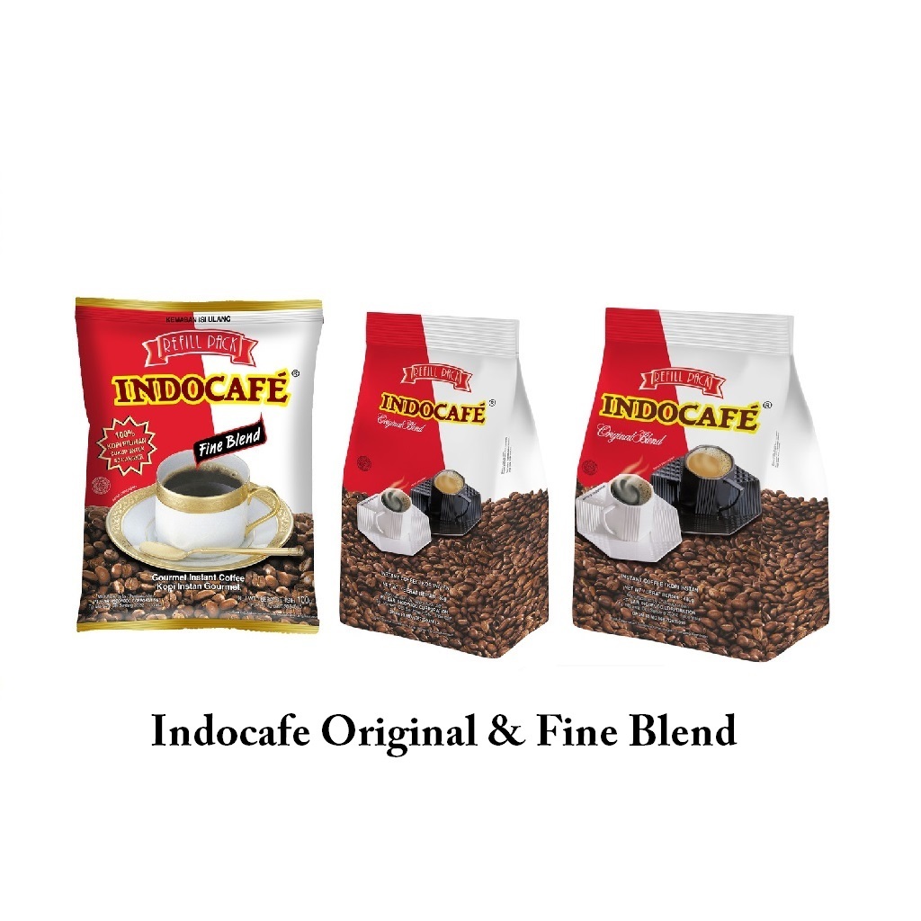 Jual INDOCAFE Original Blend REFILL fine blend Black Coffee all varian | Shopee Indonesia