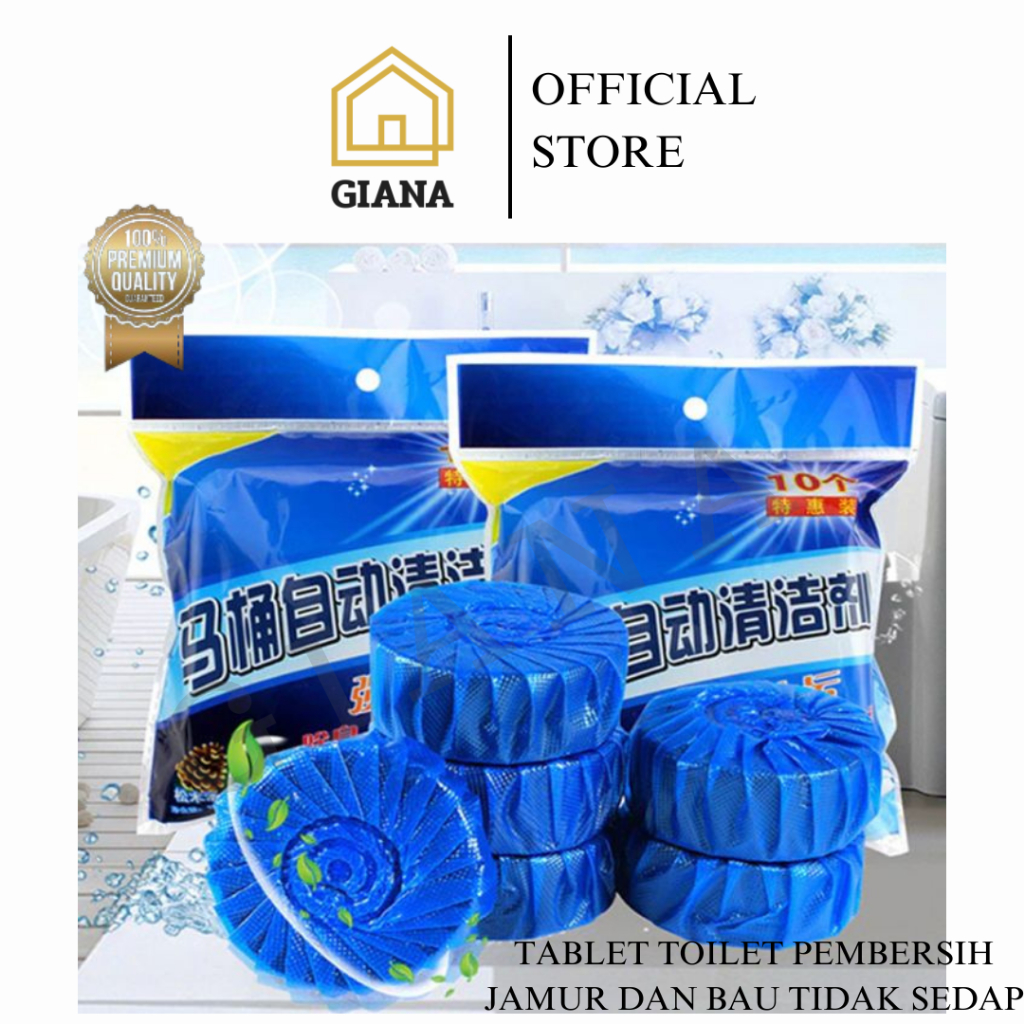 Jual GIA Tablet Toilet Biru 10 Pcs Pembersih Closet Tablet Pembersih ...