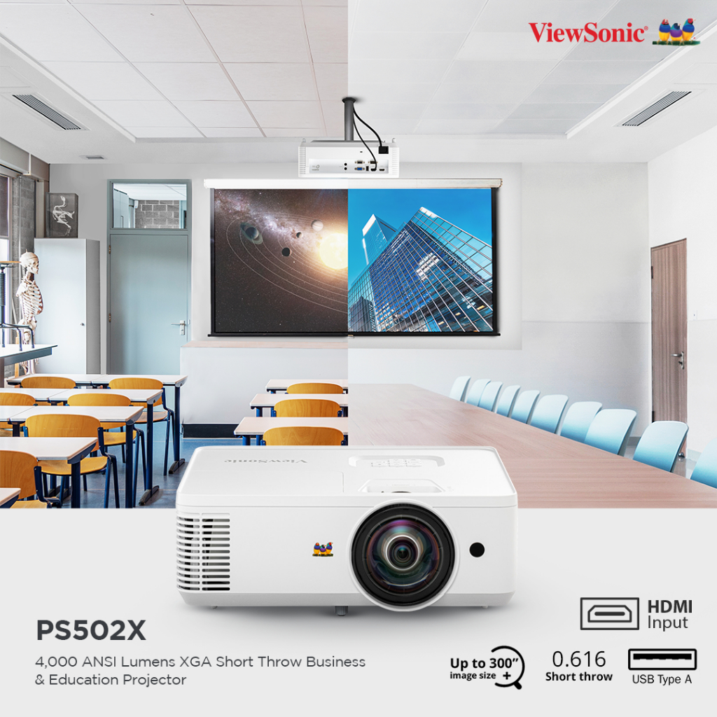 Jual Projector ViewSonic PS502X XGA Short Throw 4000 ANSI Dual HDMI ...