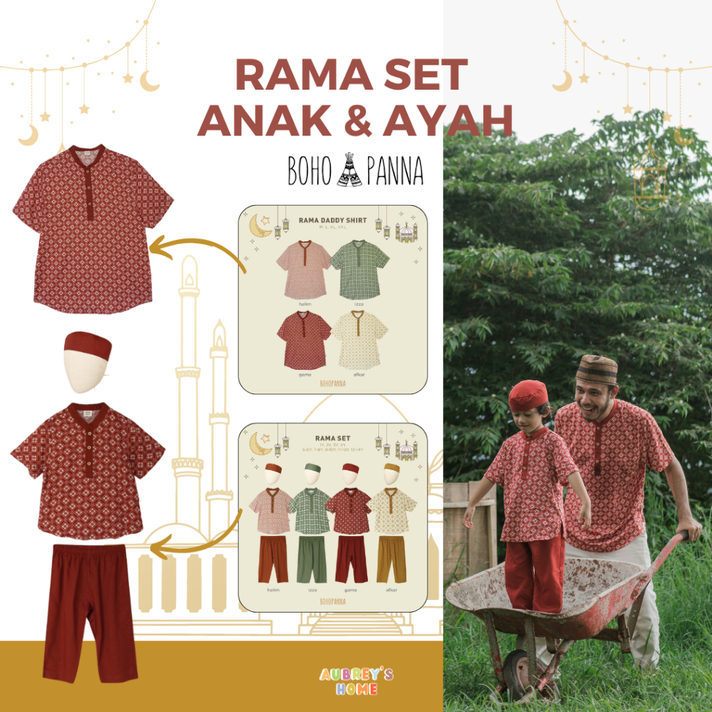 Jual Bohopanna Raya Lebaran Set Setelan Baju Koko Anak - Rama Set Size 4y - 14y Dewasa | Shopee ...
