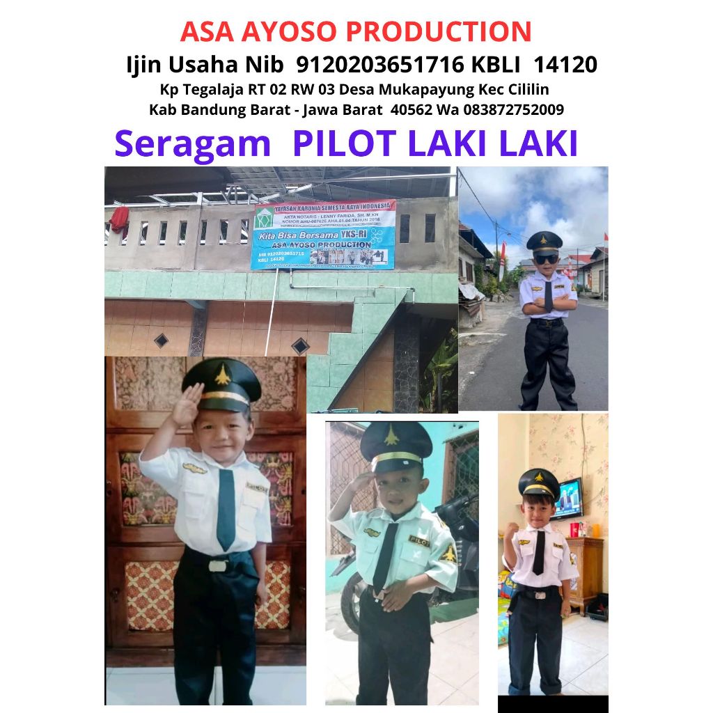 Jual Merk asa ayoso production NO IJIN USAHA 9120203651715=SERAGAM BAJU KARNAVAL PROFESI SETELAN ...