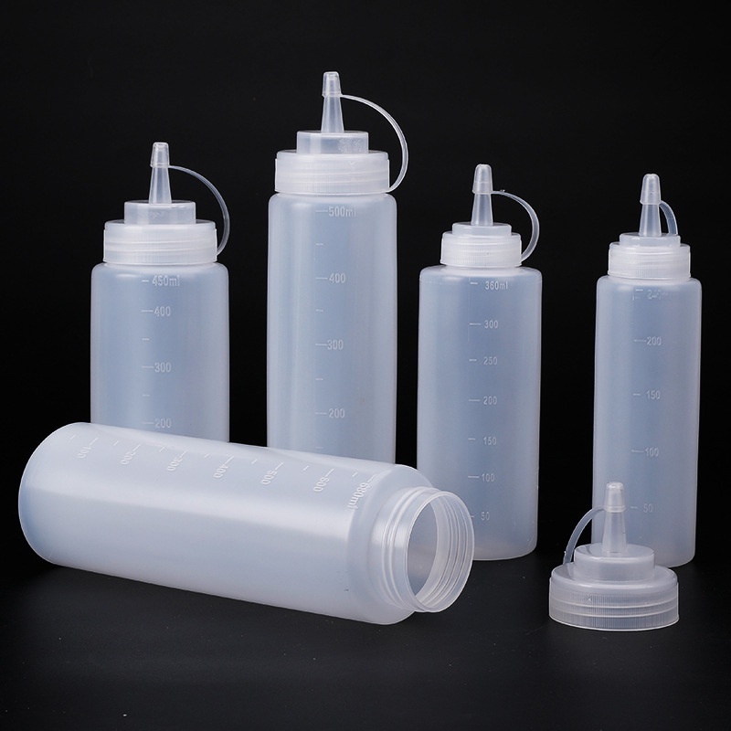Jual BOTOL SAUS PLASTIK KECAP DENGAN ANGKA GARIS PUTIH REFILLABLE ...