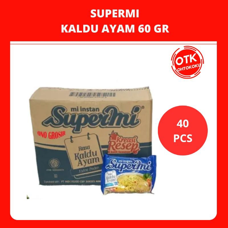 Jual Supermi Mi Instan Rasa Kaldu Ayam 60 gr 1 Dus | Shopee Indonesia
