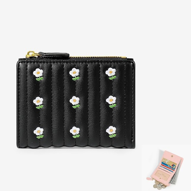Jual Dompet motif Bunga kecil lucu Dompet Wanita Kecil Bahan Kulit PU ...