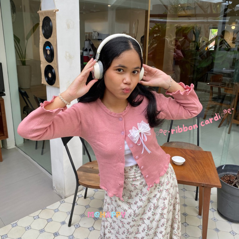 Jual Ribbon Cardi | Cardi Pita | Cardigan Korea Lucu | Cardigan Rajut ...