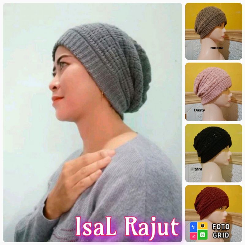 Jual ciput rajut kupluk pria wanita motif anggur | Shopee Indonesia