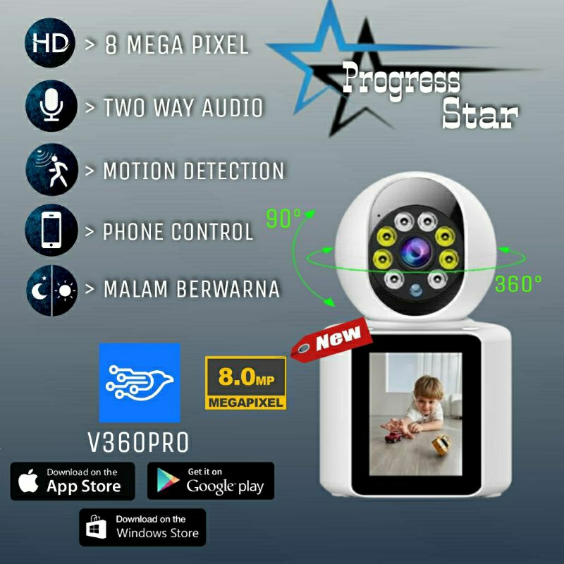 Jual IP Camera Cctv Wifi 8MP Komunikasi 2 Arah Dengan Video Call ...