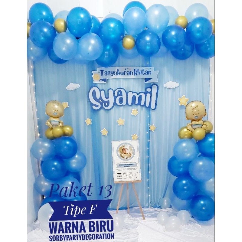 Jual Backdrop background ultah aqiqah desain custom (013) | Shopee ...