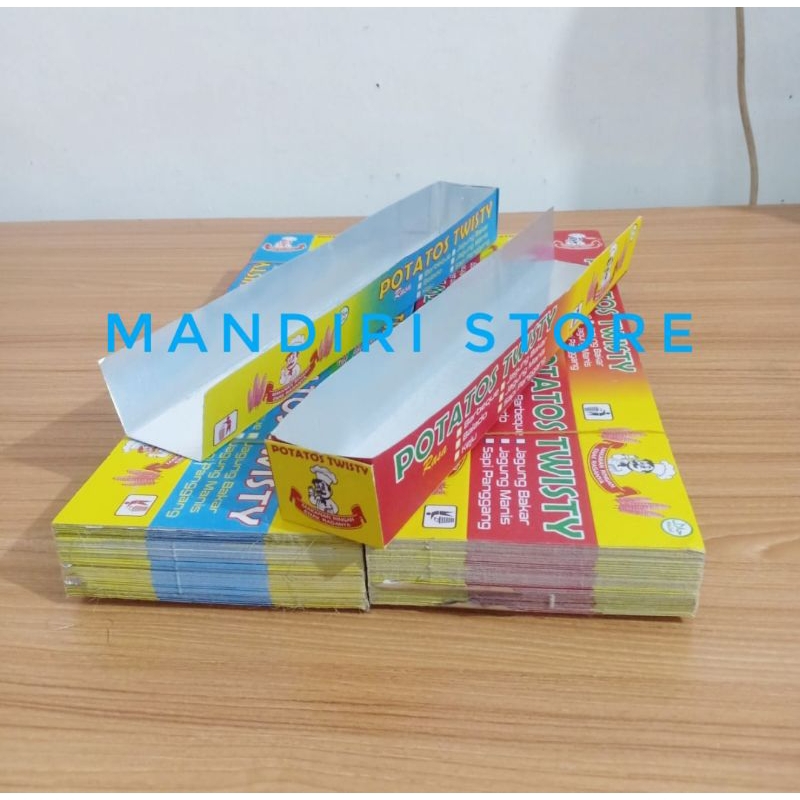 Jual Box Bungkus Kemasan Kentang Spiral Kentang Ulir Bahan Ivory Foil ...