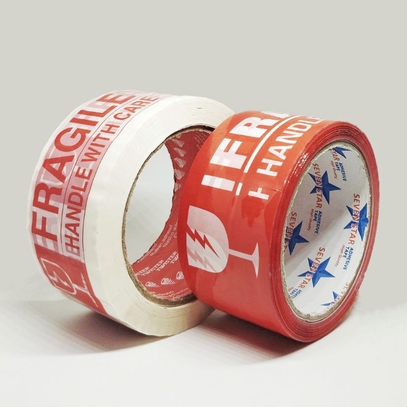 Jual Lakban OPP/ Isolasi Segel/ Plakban/ Fragile Merah Putih 2 ...