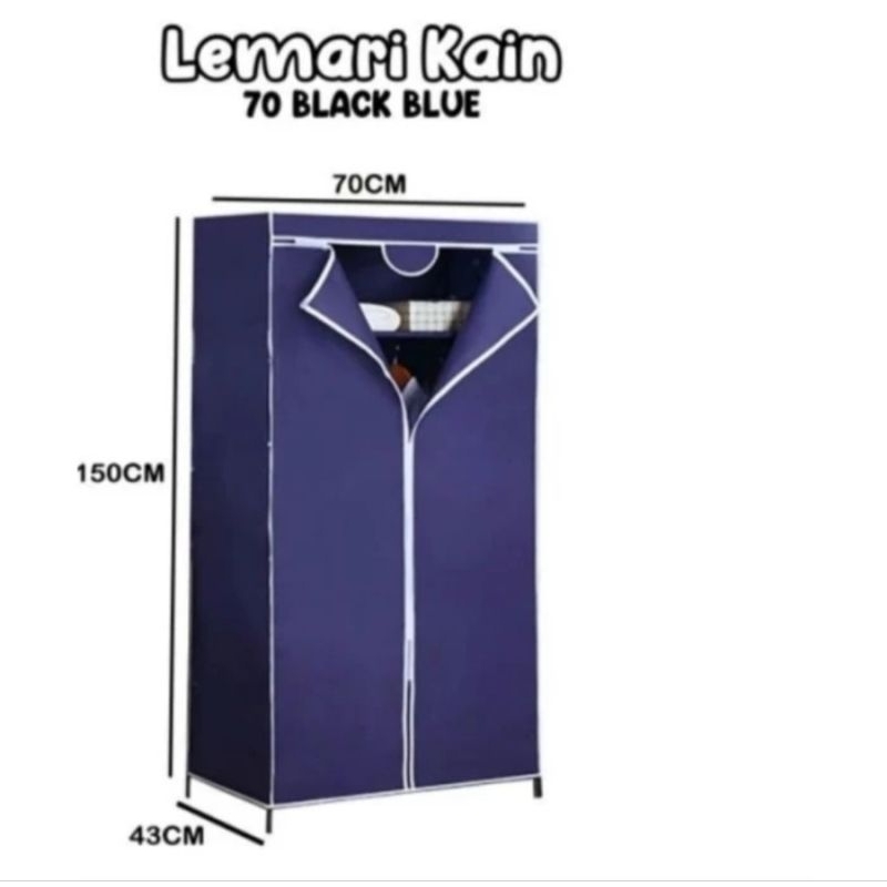 Jual KAN Lemari Baju Kain Portable Gantungan Serbaguna Resleting 2 ...