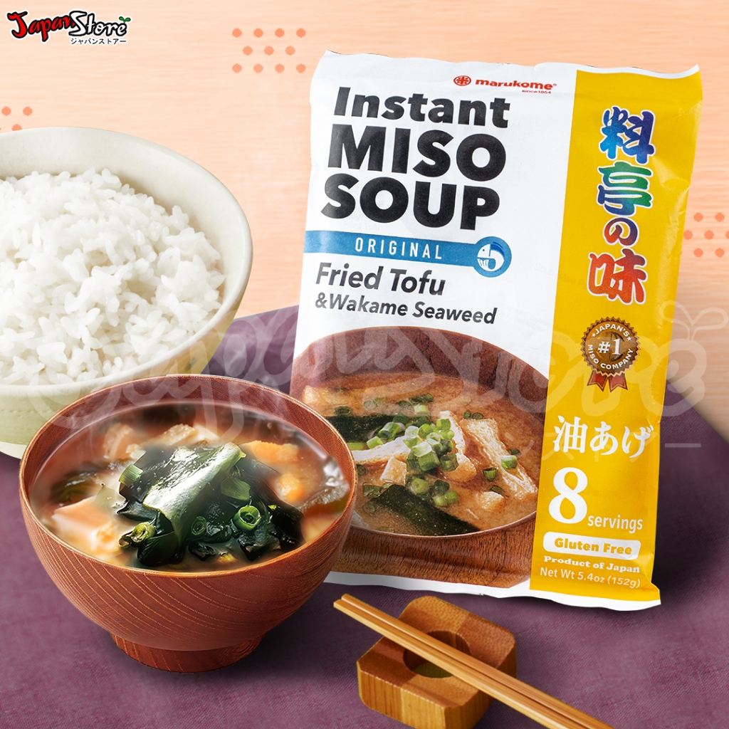 Jual Marukome Instant Miso Soup : Fried Tofu Abura Age & Seaweed [8 Porsi] | Shopee Indonesia
