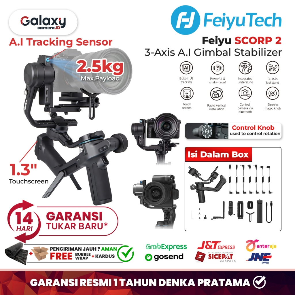 Jual Feiyu Scorp 2 Smart AI Gimbal Stabilizer Kamera 3 Axis Scorp-2 Resmi | Shopee Indonesia