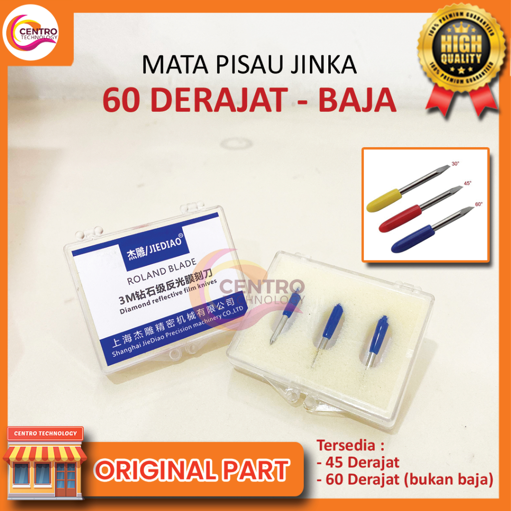 Jual Mata Pisau / Jarum / Blade 60° Bahan Baja, 45° Besi, dan 60° Besi untuk Mesin Cutting ...