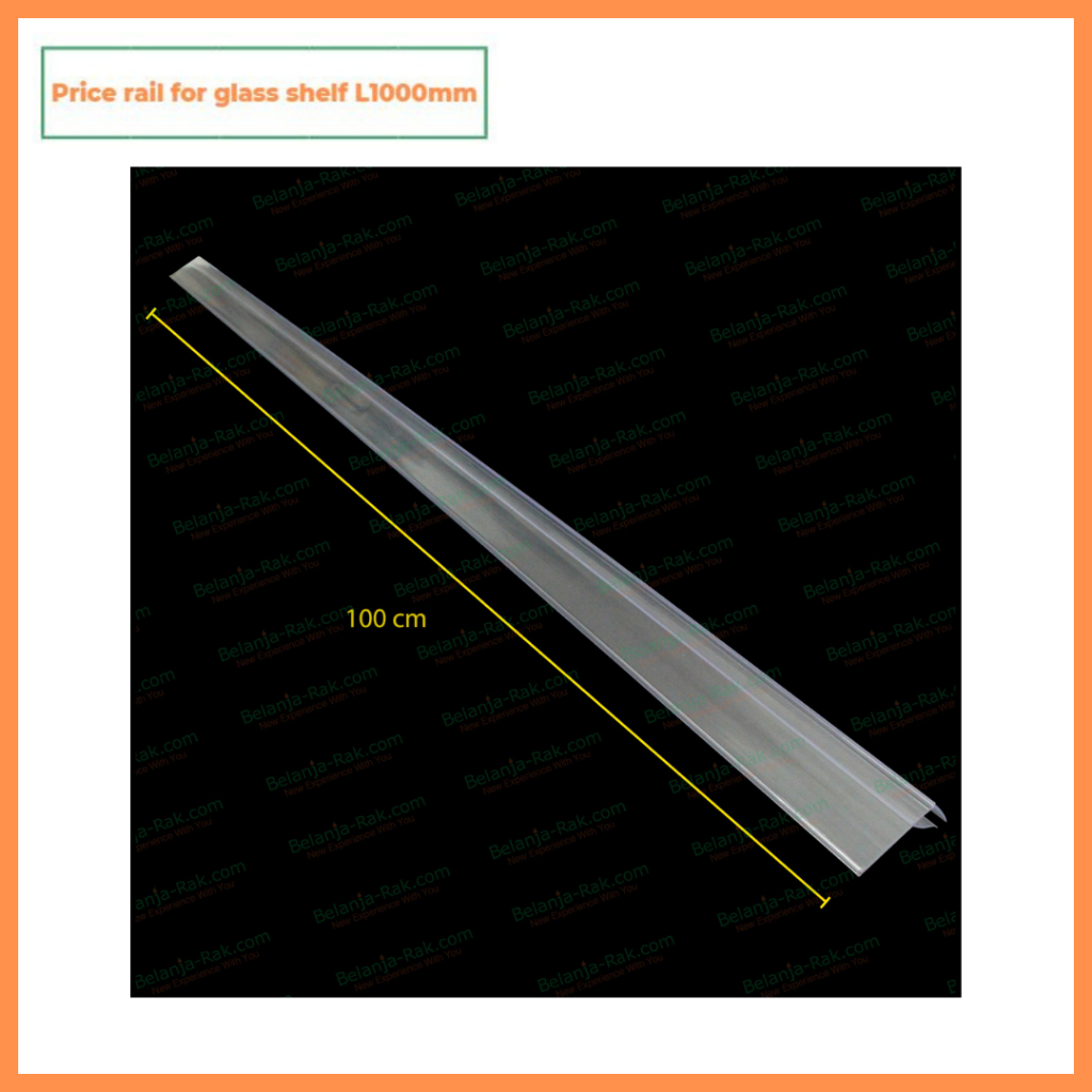 Jual Price rail for glass shelf / Price rail kaca | Shopee Indonesia
