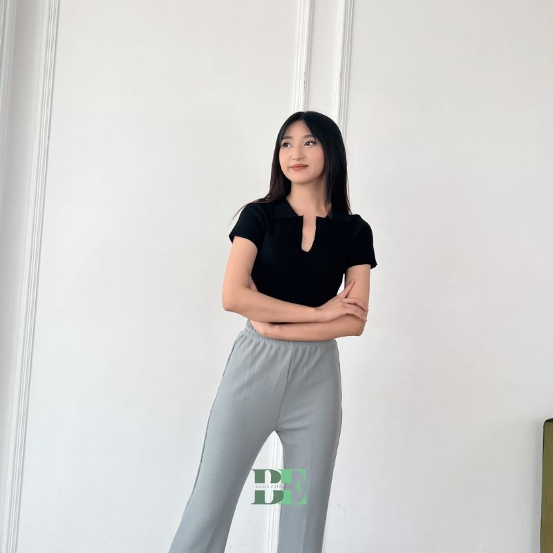 Jual BasicEveryday Basic Polo Crop Top Wanita Baju Polo Shirt BE01 | Shopee Indonesia