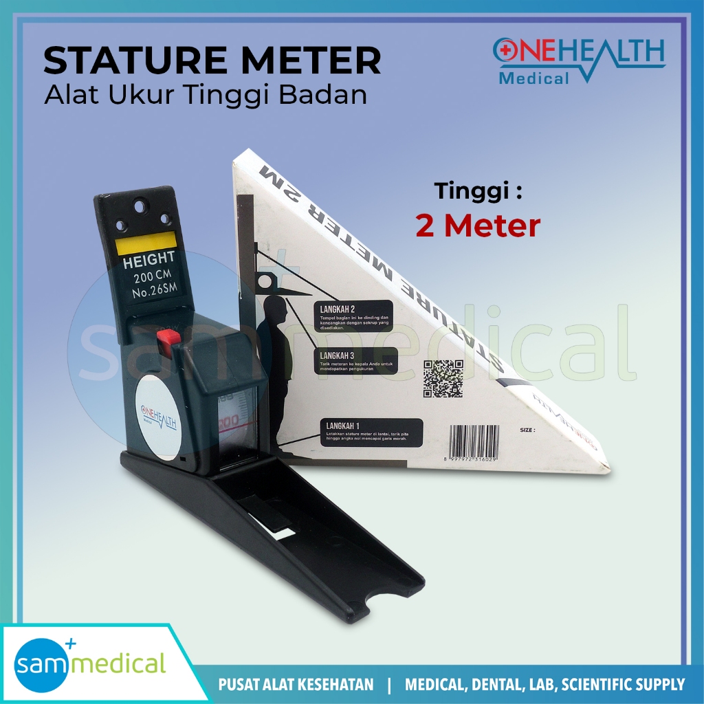 Jual One Health Stature Meter/Alat Ukur Tinggi Badan/ Meteran | Shopee ...