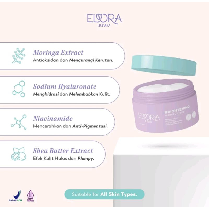 Jual Elora Beau Brightening Moisturizer With Moronga Extract ...