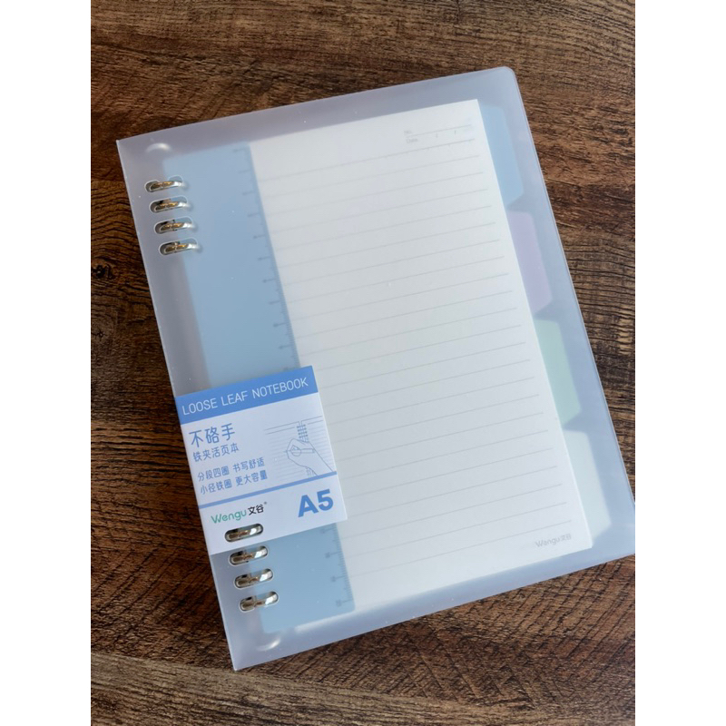 Jual Binder A5 B5 Wengu Note Garisan Ring Besi (B-1028) | Shopee Indonesia