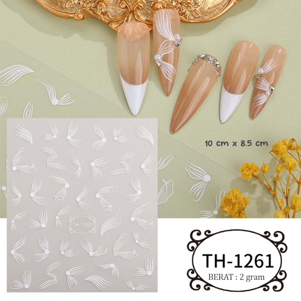 Jual MSY Stiker Kuku 3D Motif Flower/Aquariam/Butterfly/Sticker Nail ...