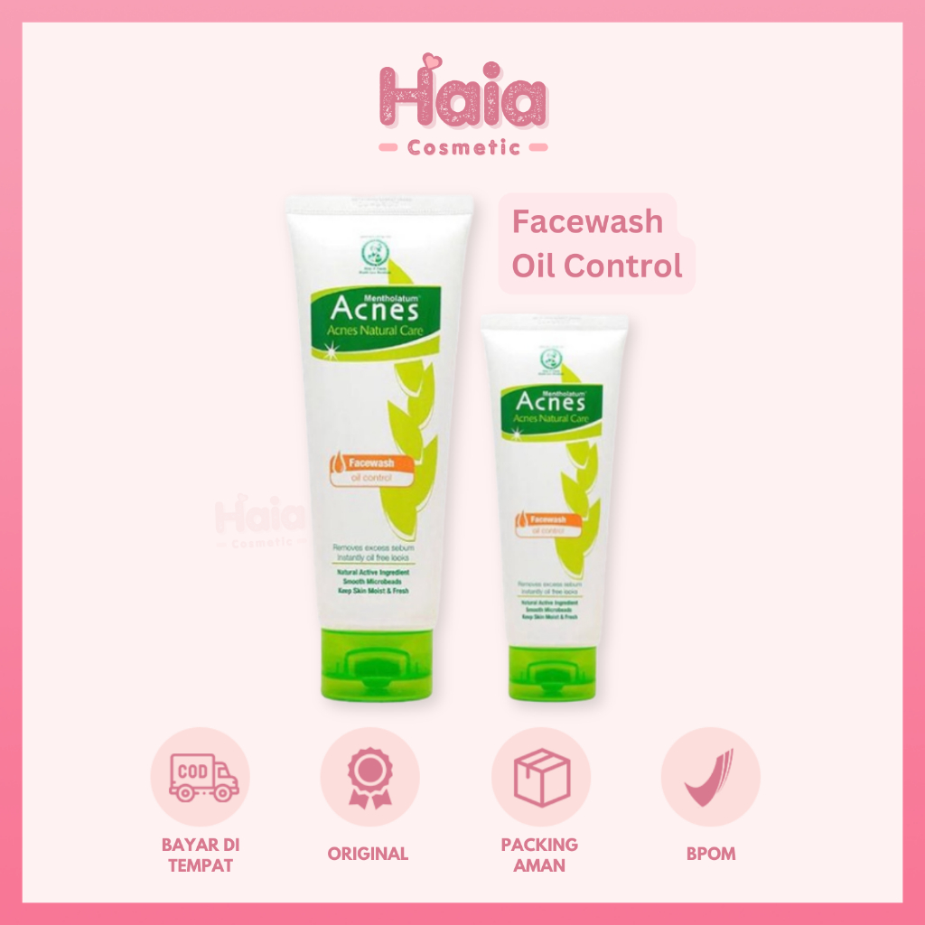 Jual HAIA Acnes Oil Control Face Wash | Acne Facial Wash | Pembersih ...