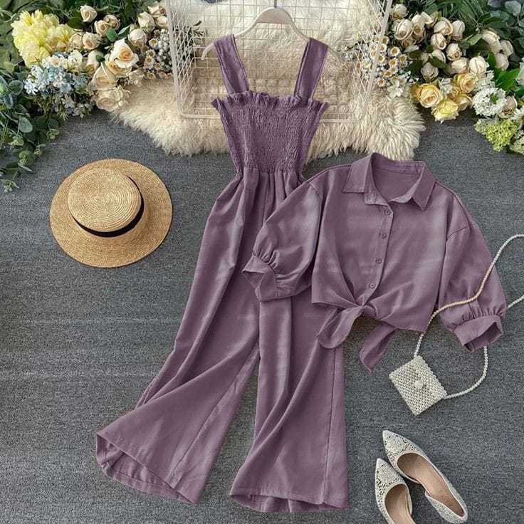 Jual Jumpsuit Korea Style / Oneset Ceril Jumpsuit/ Setelan Wanita Terbaru/ Setelan Korean ...