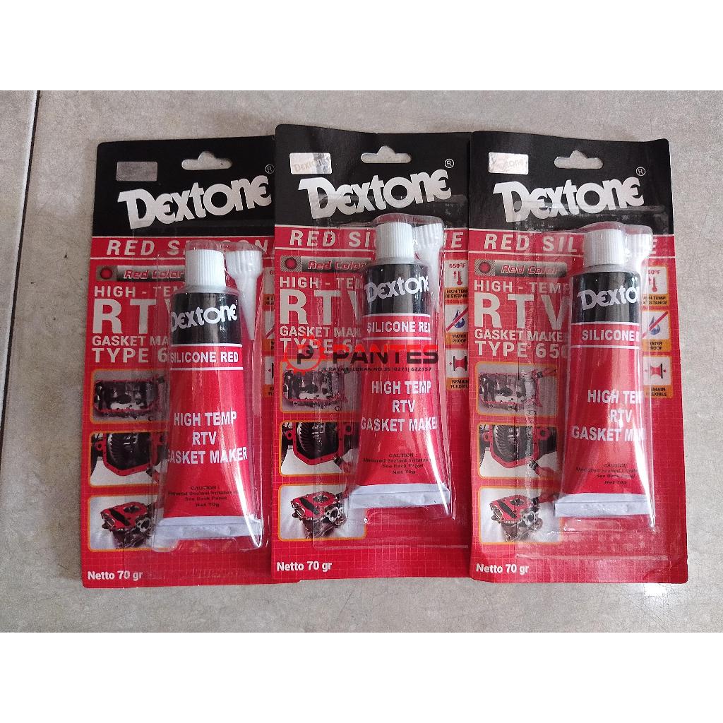 Jual LEM DEXTONE SILICONE RED / HIGH TEMP RTV GASKET MAKER 70 GR ...