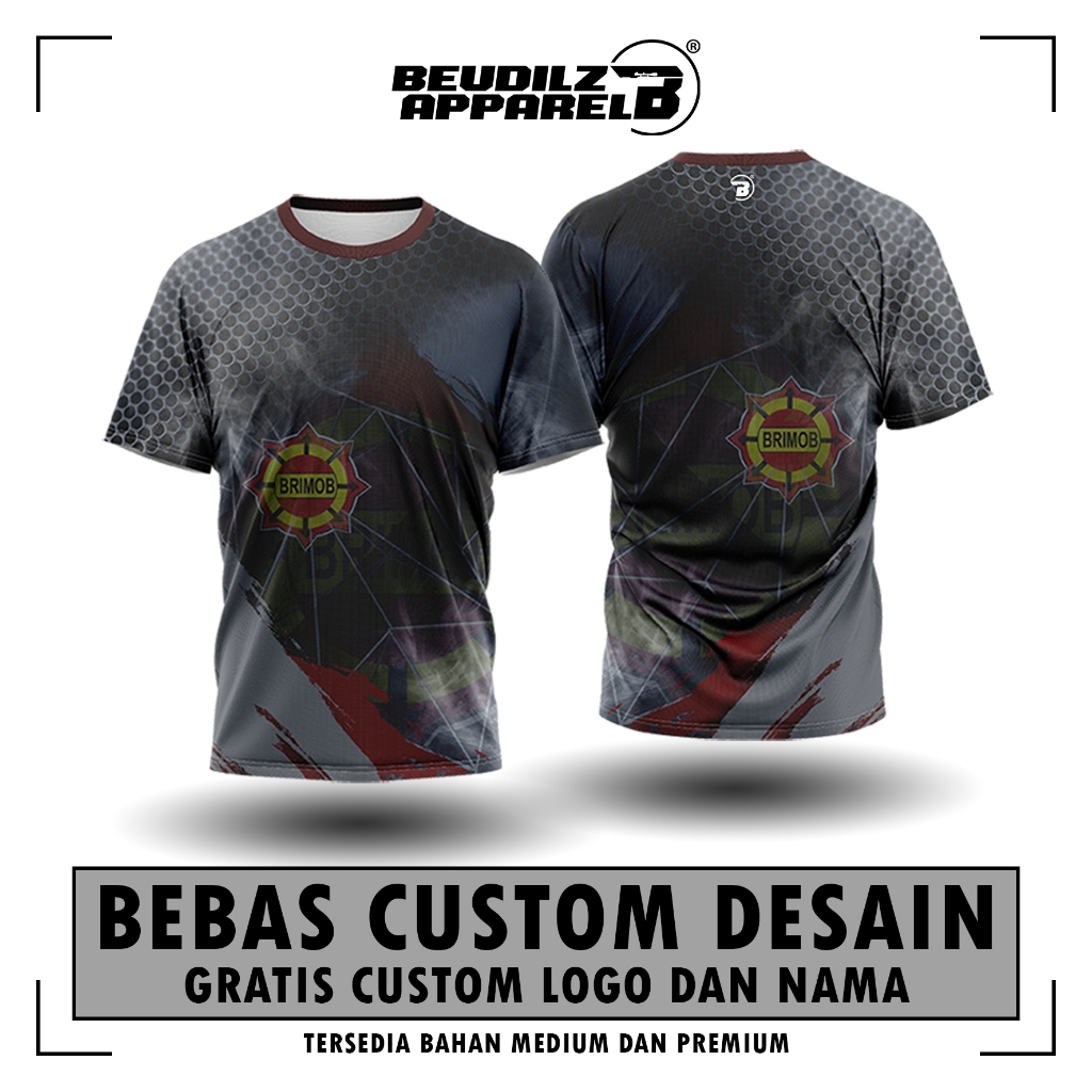 Jual jersey/kaos printing Brimob polisi Polri BDL 17\kaos olahraga ...