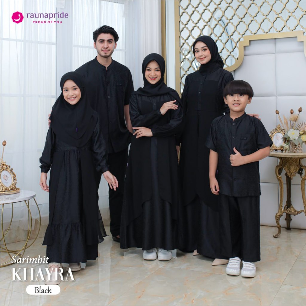 Jual Sarimbit 2024 Terbaru Rauna Khayra Black Baju Couple Keluarga ... Jual Sarimbit 2024 Terbaru Rauna Khayra Black Baju Couple Keluarga ...