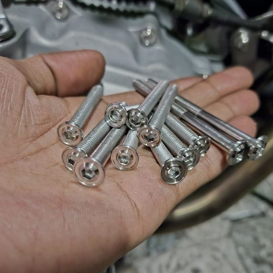 Jual baut m8 drat 12 slim SPIRAL panjang 2cm sampai 6cm stainless Custom Bubut | Shopee Indonesia