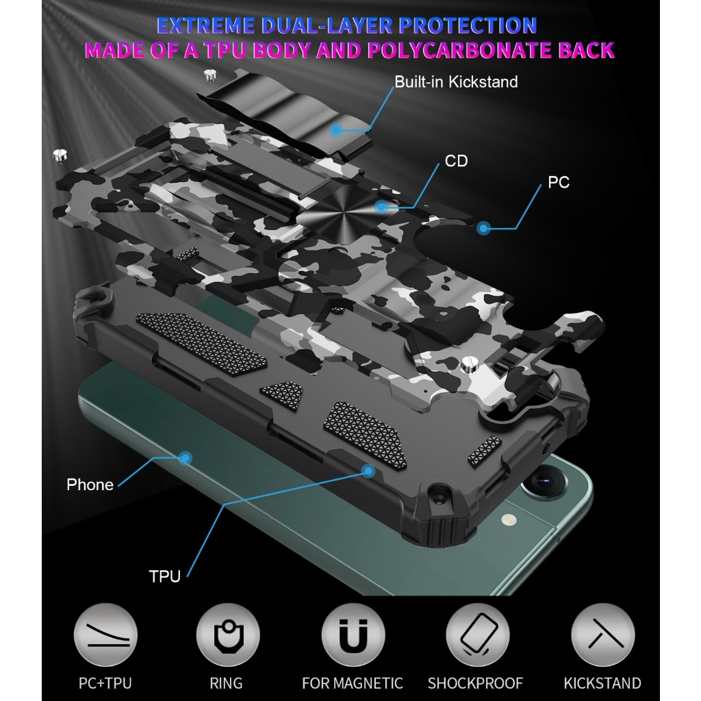 Jual AKS ARMY KICK STAND Casing HP pelindung For Samsung s20 fe s21 fe ...